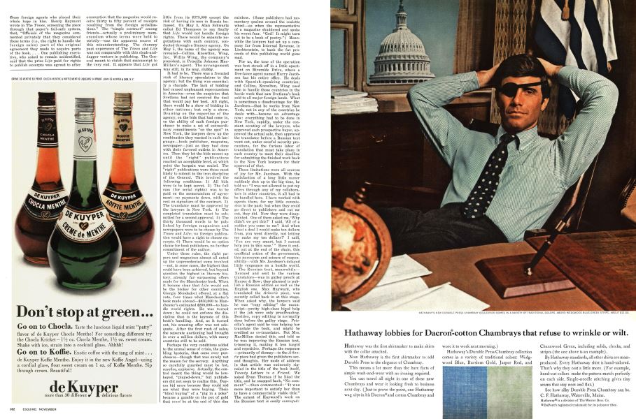 Advertisement: de Kuyper | Esquire | NOVEMBER 1967