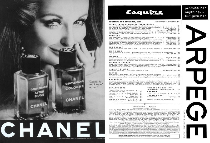 Contents for December, 1967 | Esquire | DECEMBER 1967
