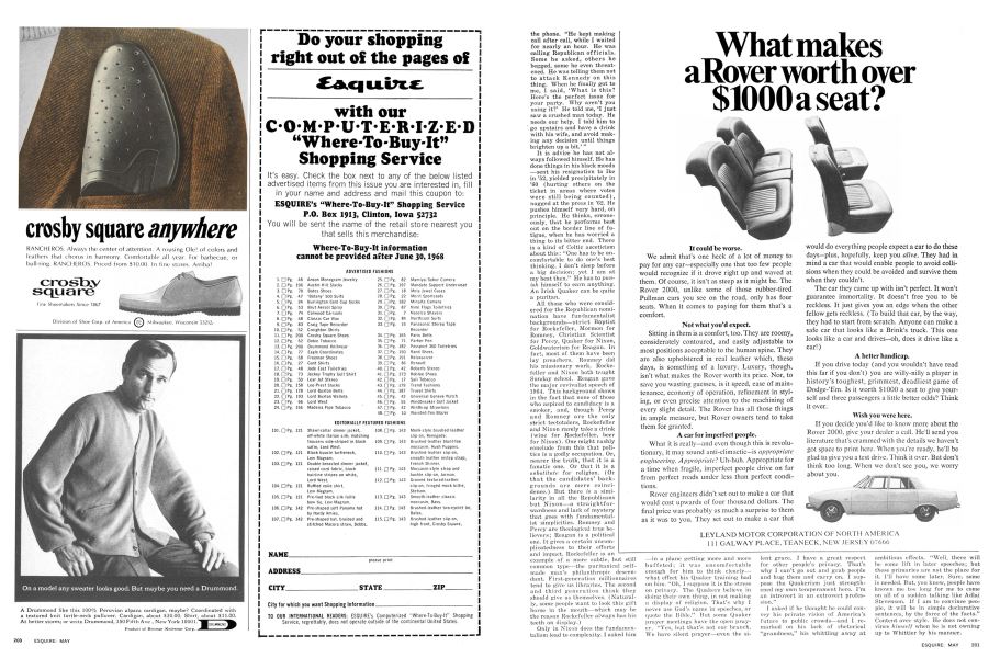 Advertisement: Esquire | Esquire | MAY 1968
