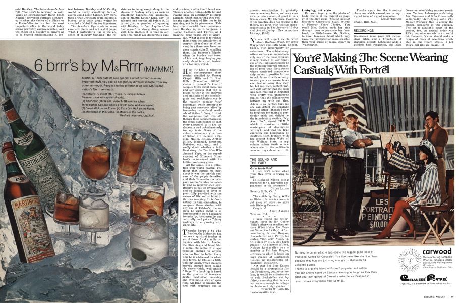 Renfield Importers, Ltd.: Martini & Rossi | Esquire | AUGUST 1968
