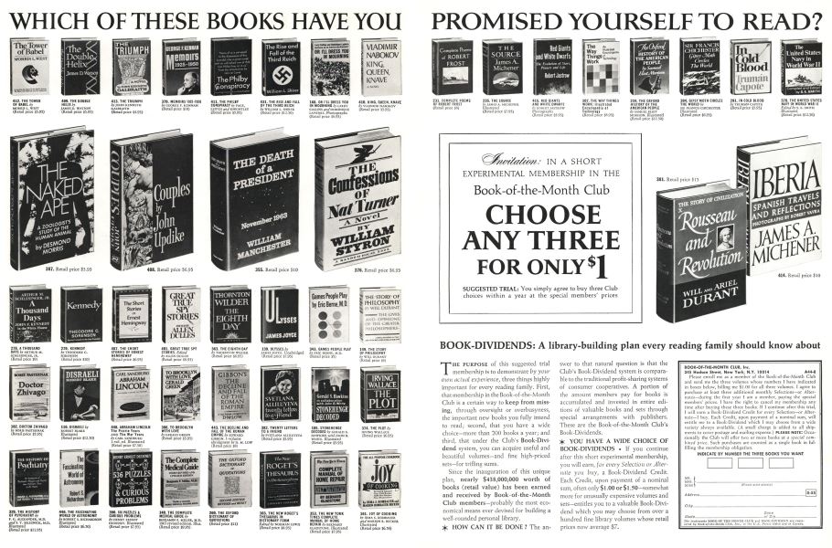 BOOK-OF-THE-MONTH CLUB, Inc. | Esquire | AUGUST 1968