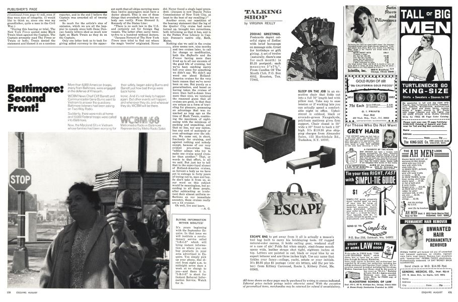 Advertisement: WCBM/68 | Esquire | AUGUST 1968