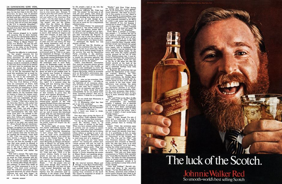 Advertisement: Johnnie Walker Red | Esquire | AUGUST 1969