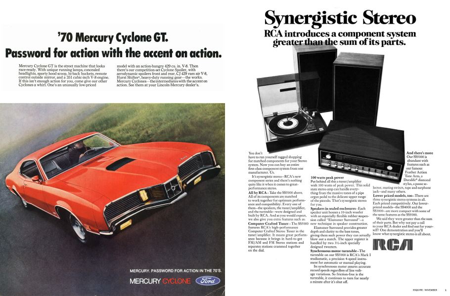 Ford: Mercury Cyclone Gt | Esquire | NOVEMBER 1969