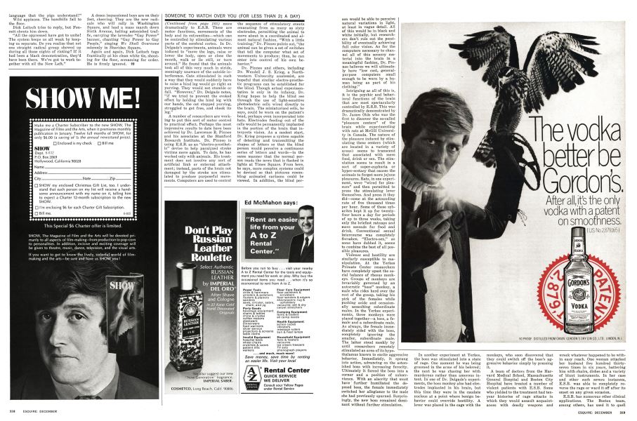 Rental Center | Esquire | DECEMBER 1969