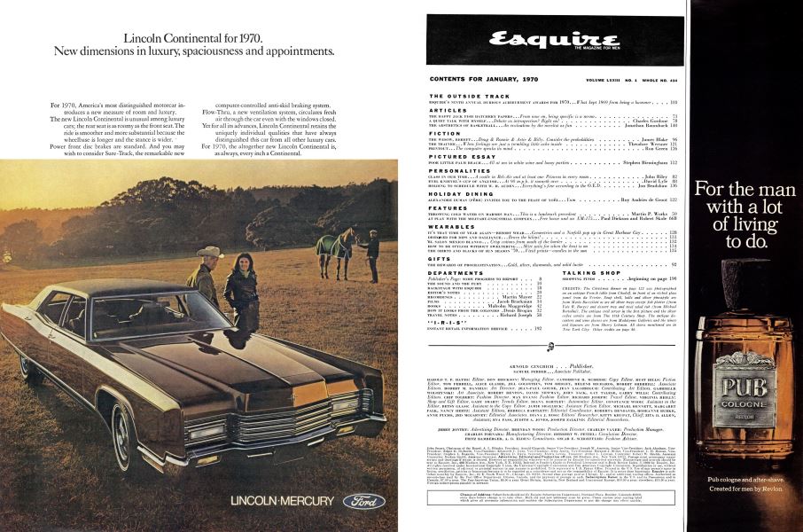 Contents for January, 1970 | Esquire | JANUARY 1970