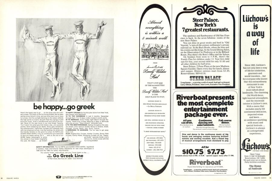 Go Greek Line | Esquire | MARCH 1970