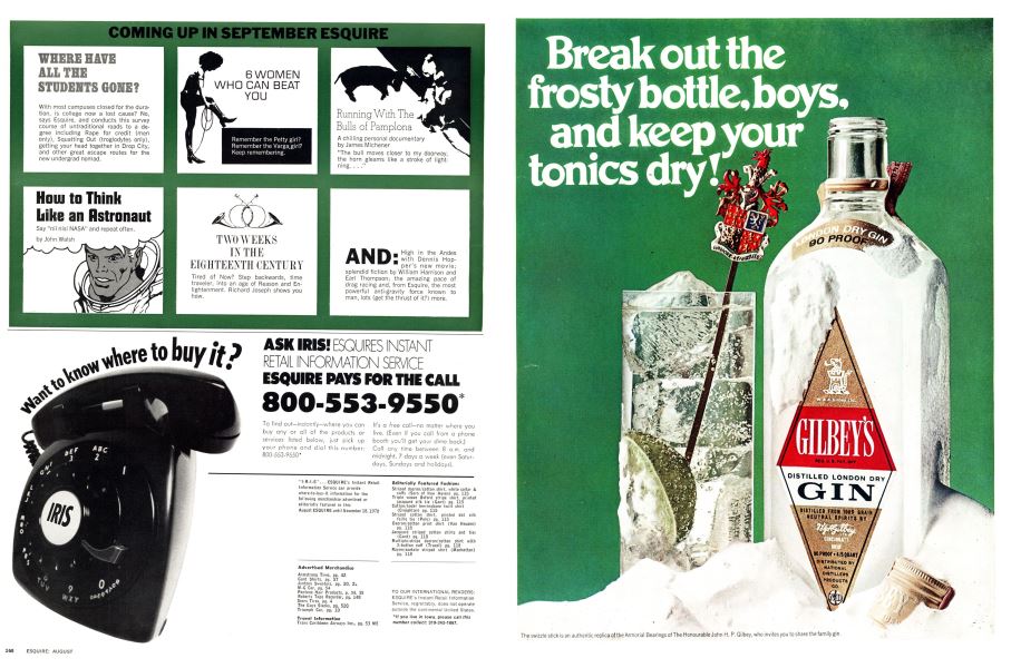 Advertisement | Esquire | AUGUST 1970