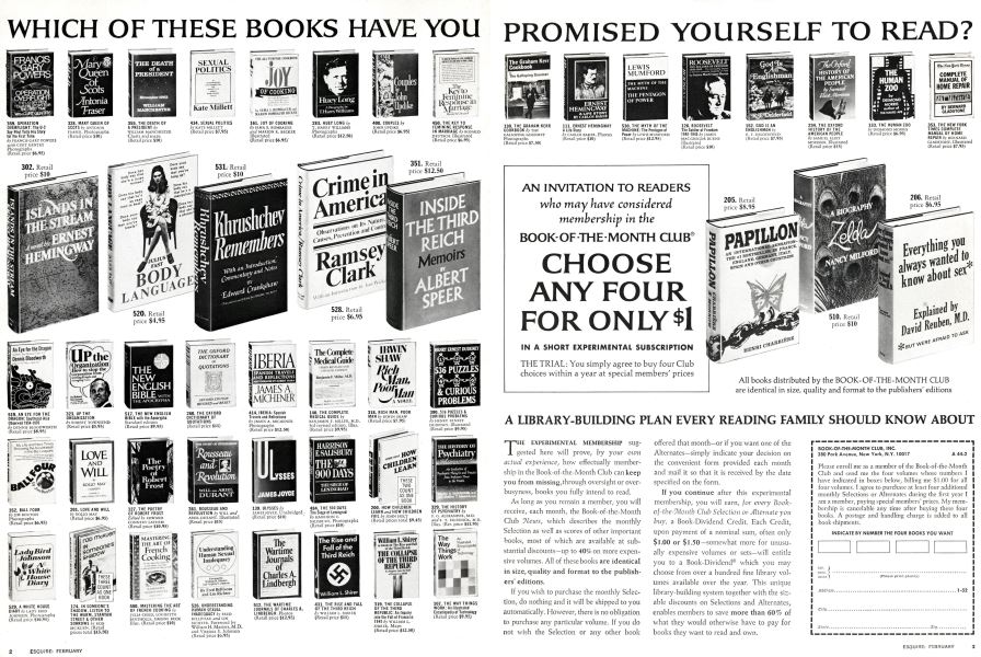 Advertisement | Esquire | FEBRUARY 1971