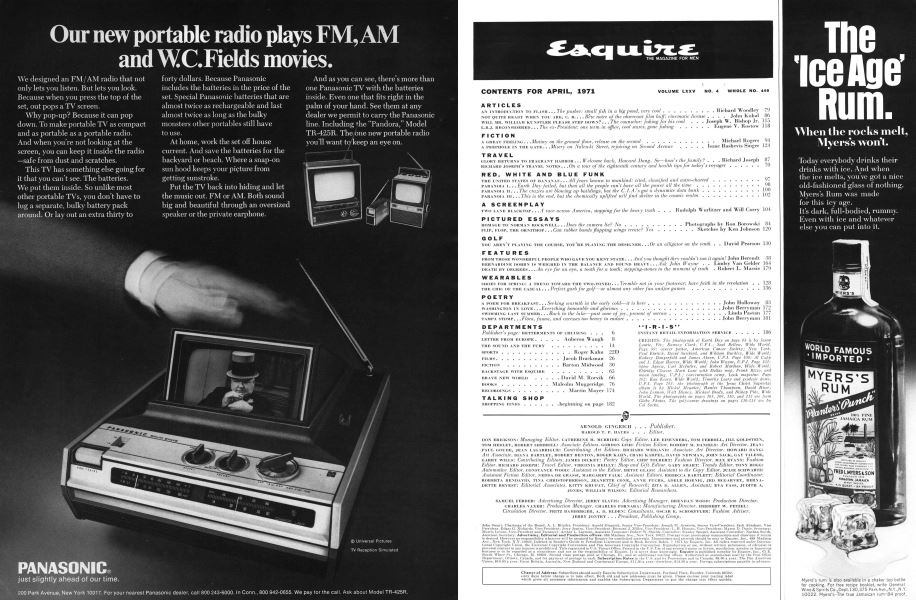 Panasonic: “Pandora,” Model Tr-425r | Esquire | APRIL 1971