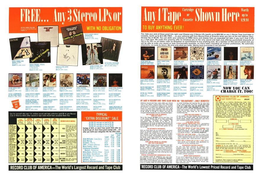 Record Club of America | Esquire | OCTOBER 1971