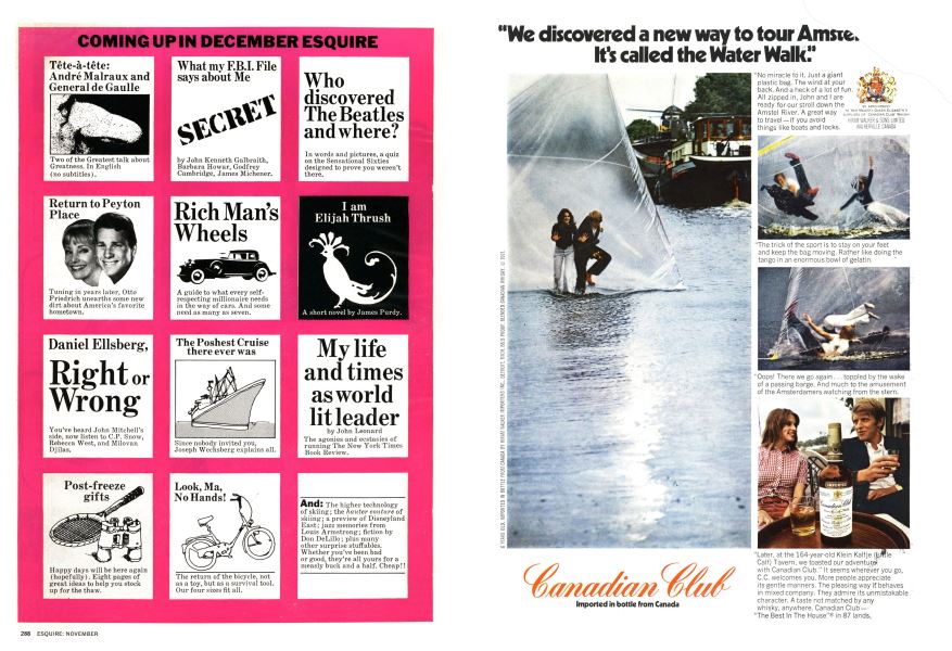 Coming Up in December Esquire | Esquire | NOVEMBER 1971
