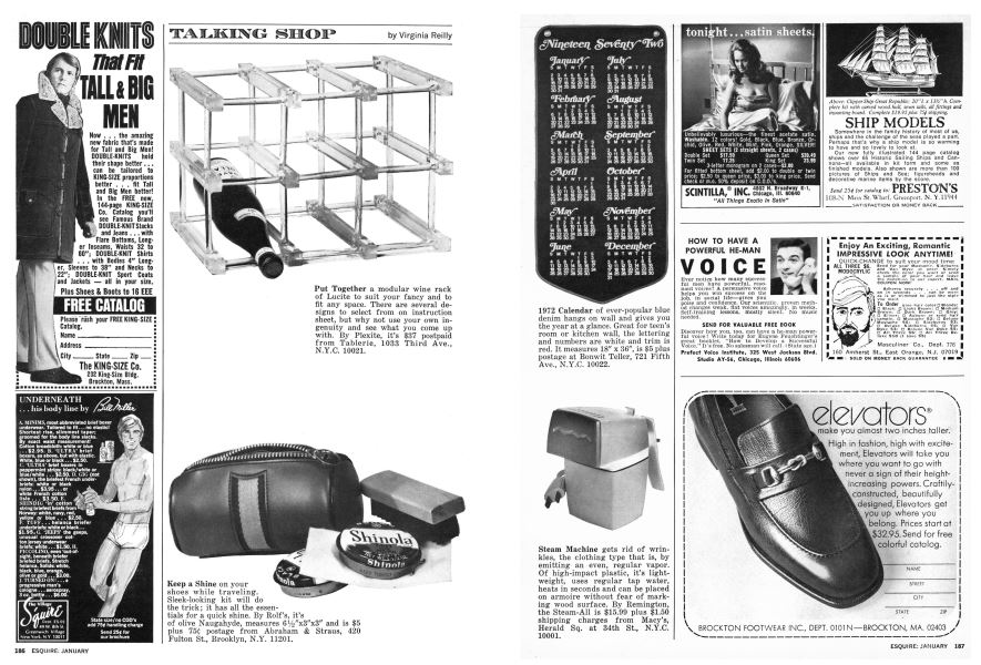 TALKING SHOP | Esquire | JANUARY 1972