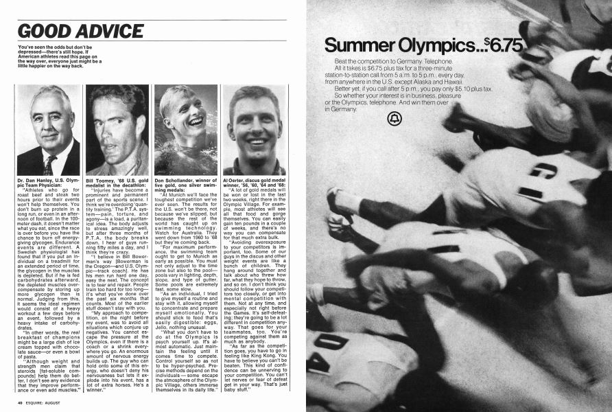 GOOD ADVICE | Esquire | AUGUST 1972