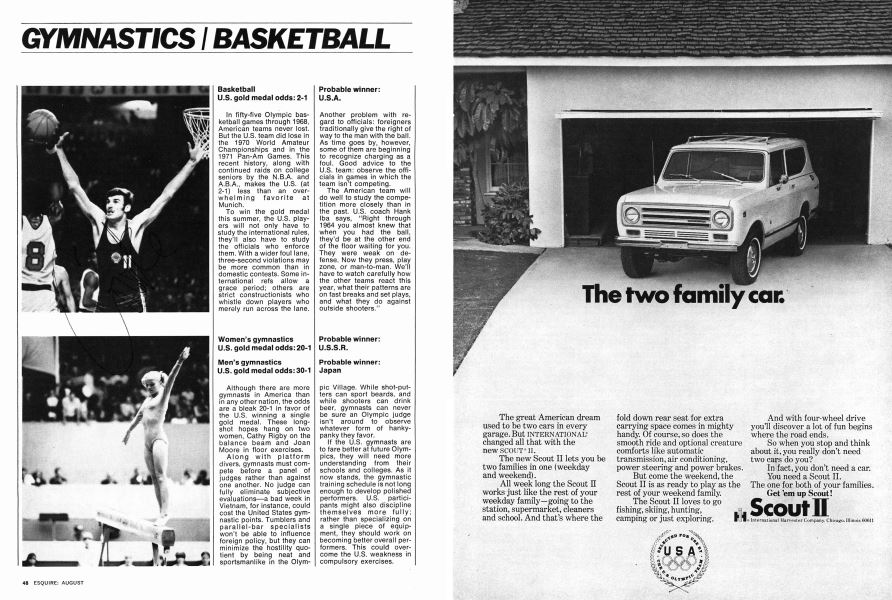 GYMNASTICS / BASKETBALL | Esquire | AUGUST 1972