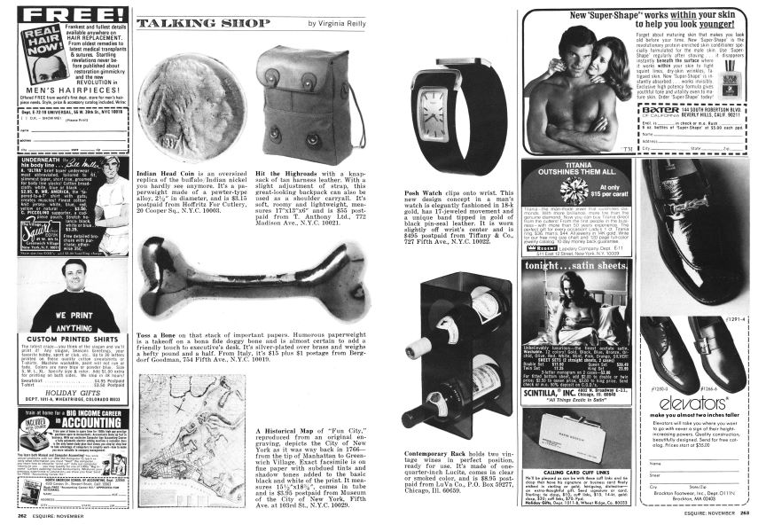 TALKING SHOP | Esquire | NOVEMBER 1972