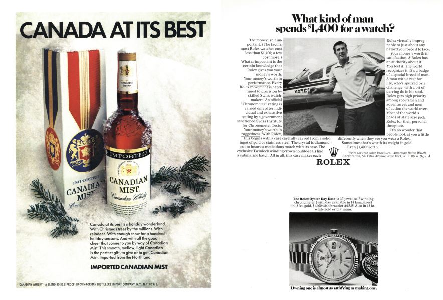 Advertisement: CANADIAN WHISKY | Esquire | DECEMBER 1972