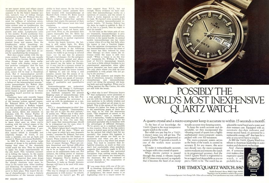 Advertisement: the Timex Quartz Watch | Esquire | JUNE 1973