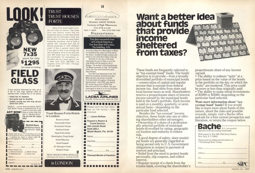 Advertisements | Esquire | JULY 1973