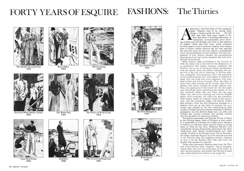 FORTY YEARS OF ESQUIRE FASHIONS | Esquire | OCTOBER 1973