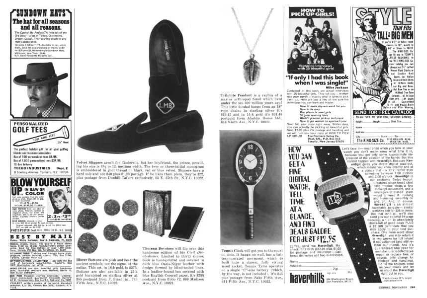 Teego Industries: Golf Tees | Esquire | NOVEMBER 1973