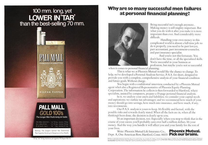 Advertisement: Pall Mall | Esquire | NOVEMBER 1973