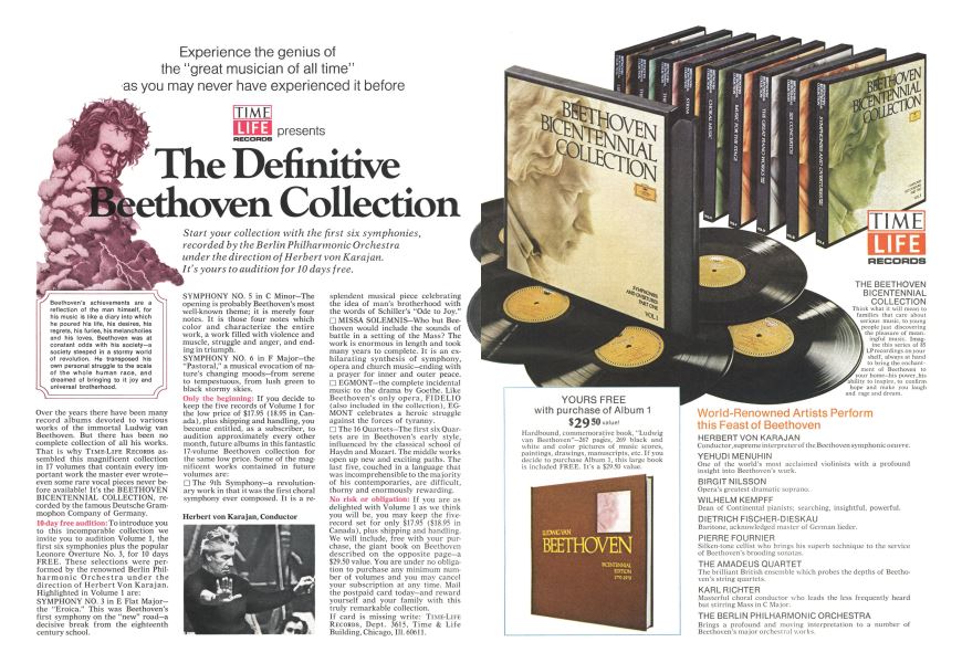 TIME LIFE RECORDS: THE BEETHOVEN BICENTENNIAL COLLECTION | Esquire ...