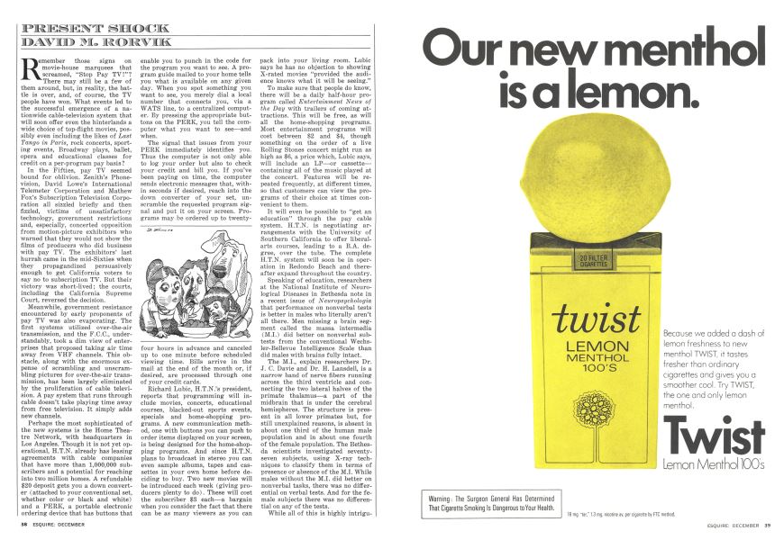 PRESENT SHOCK | Esquire | DECEMBER 1973