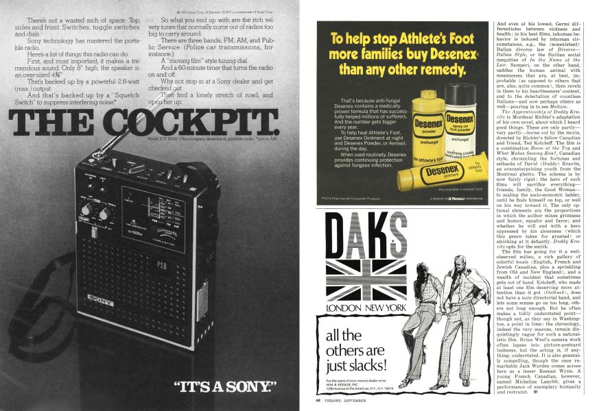 Sony Corp.: the Cockpit | Esquire | SEPTEMBER 1974