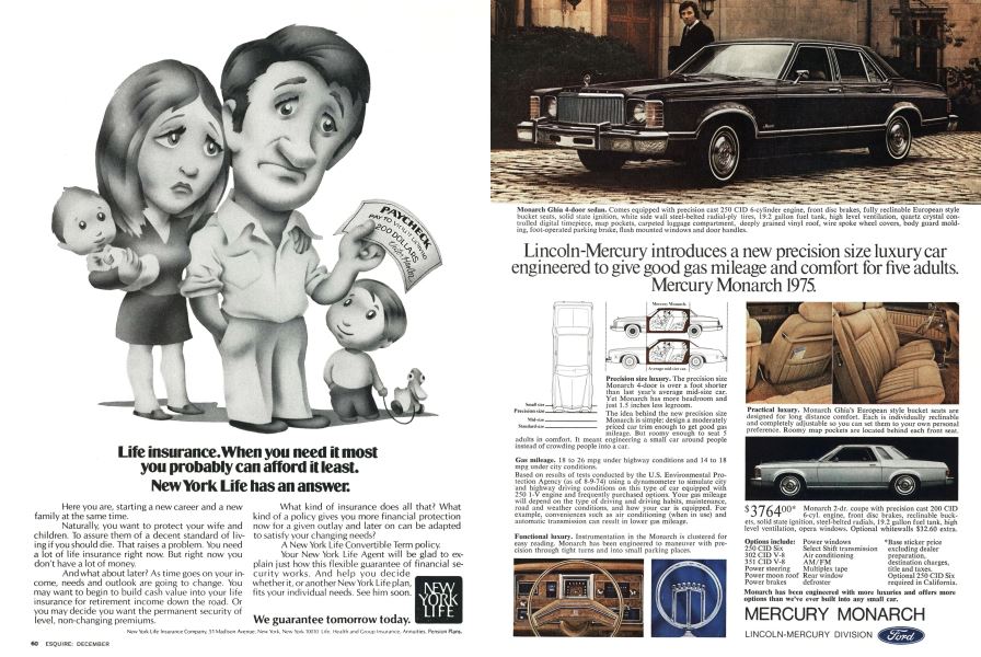 New York Life Insurance Company | Esquire | DECEMBER 1974