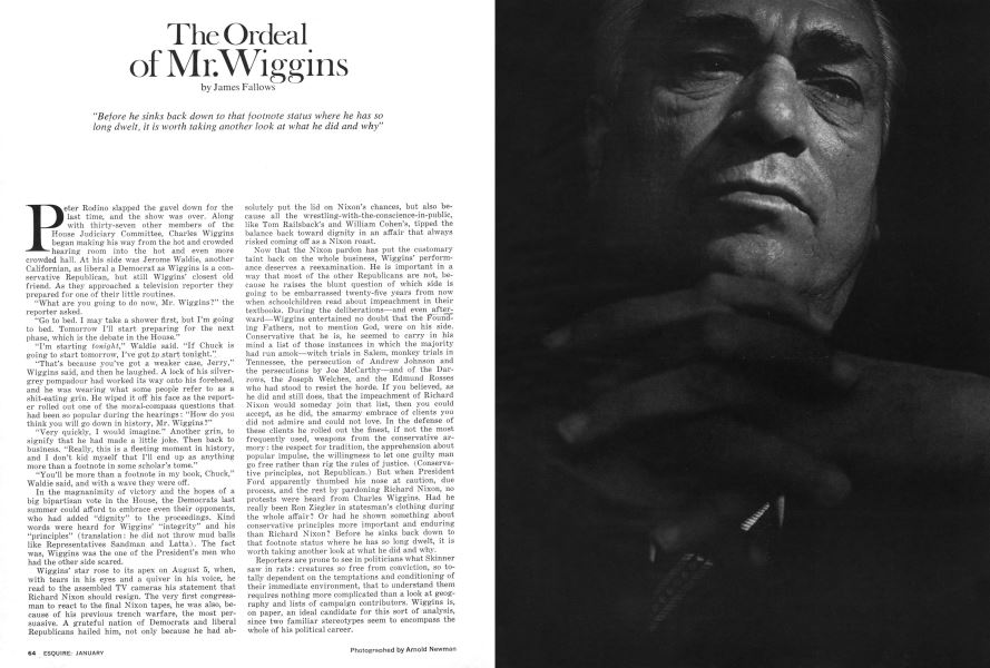 The Ordeal of Mr. Wiggins | Esquire | JANUARY 1975