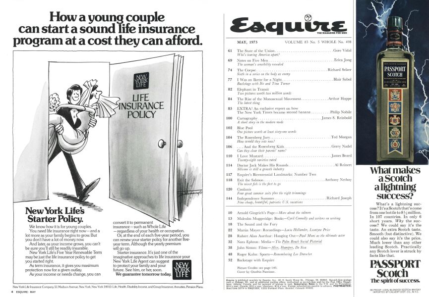 New York Life Insurance Company: LIFE INSURANCE POLICY | Esquire | MAY 1975