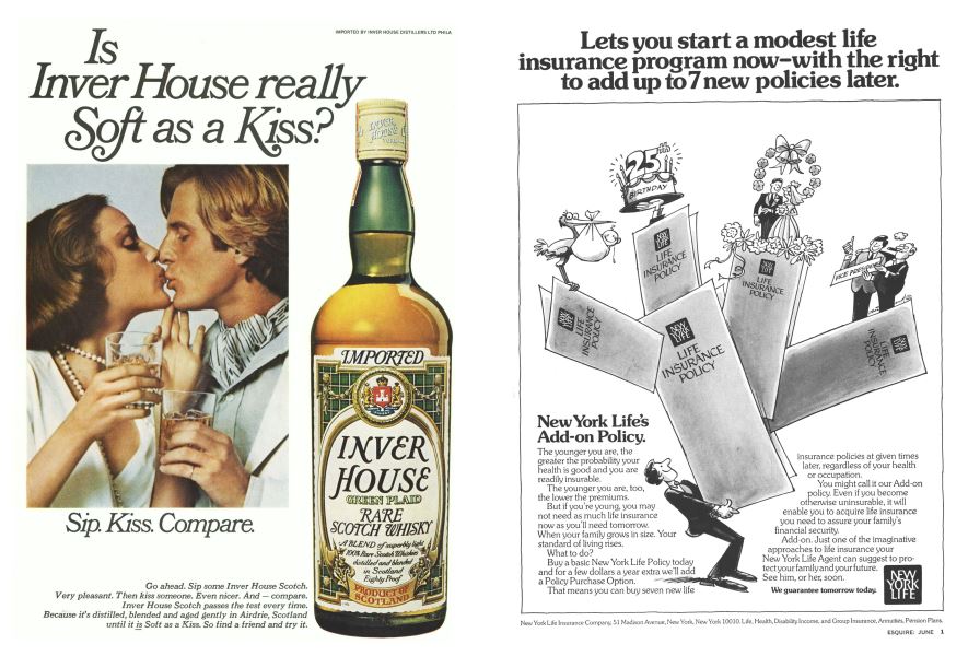 Inver House Green Plaid Rare Sctoch Whiskey | Esquire | JUNE 1975