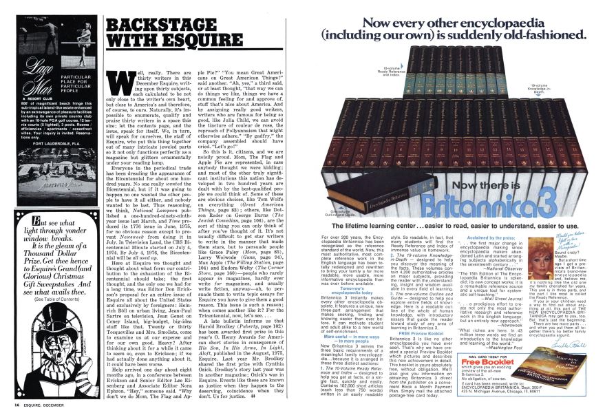 ENCYCLOPAEDIA BRITANNICA | Esquire | DECEMBER 1975