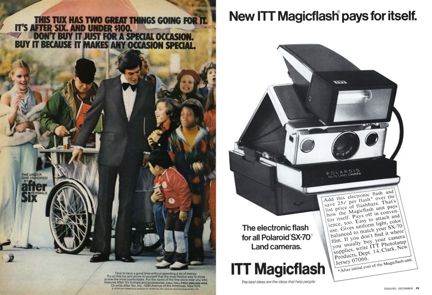Advertisement: Polaroid SX-70 | Esquire | DECEMBER 1975