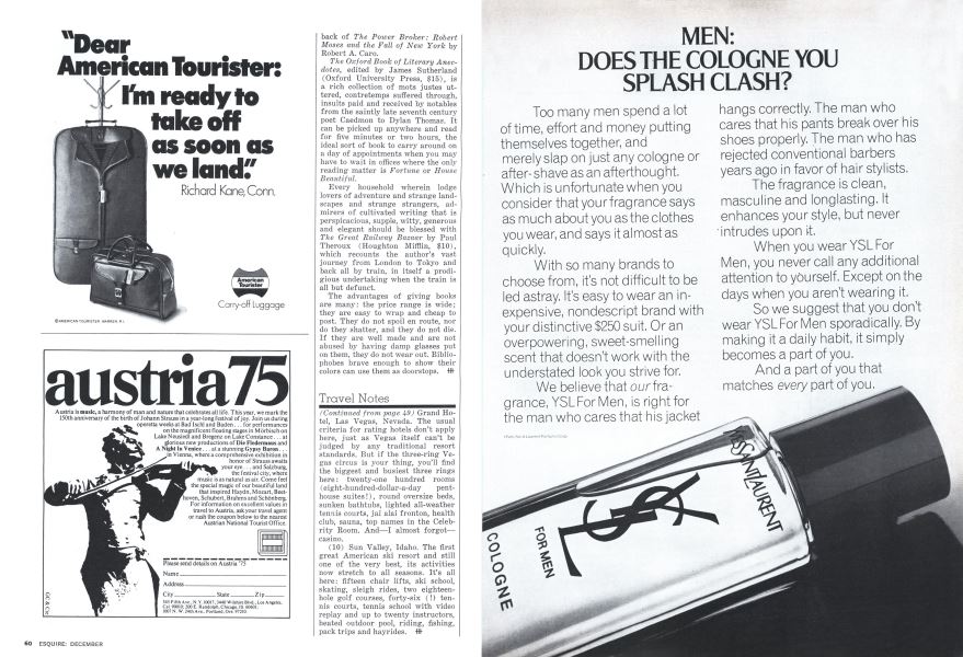 Advertisement | Esquire | DECEMBER 1975