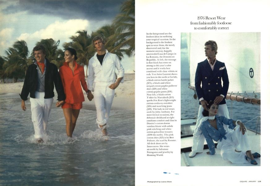1976 Resort Wear | Esquire | JANUARY 1976