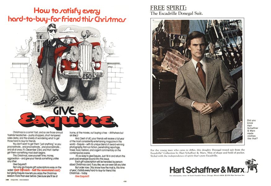 Advertisement: Esquire | Esquire | DECEMBER 1976