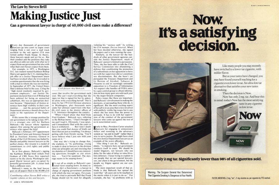 Making Justice Just | Esquire | June 6, 1978