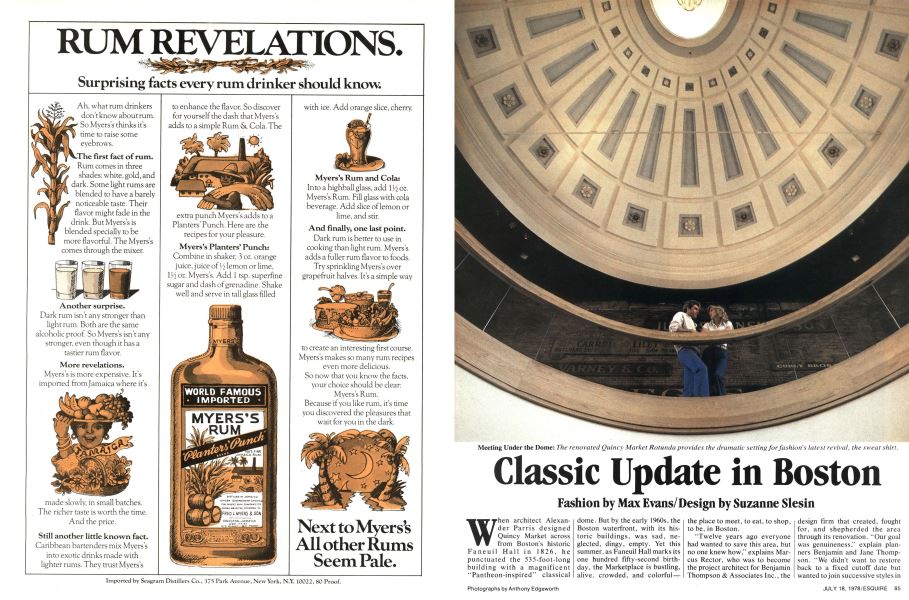 Seagram Distillers Co.: Myers's Rum | Esquire | July,18 1978