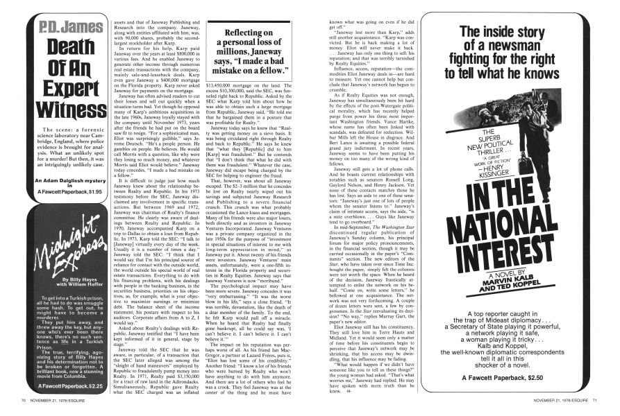 Death of an Expert Witness | Esquire | November 21, 1978