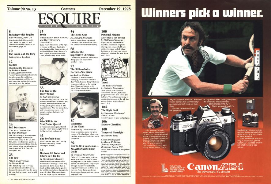 Contents | Esquire | December 19, 1978