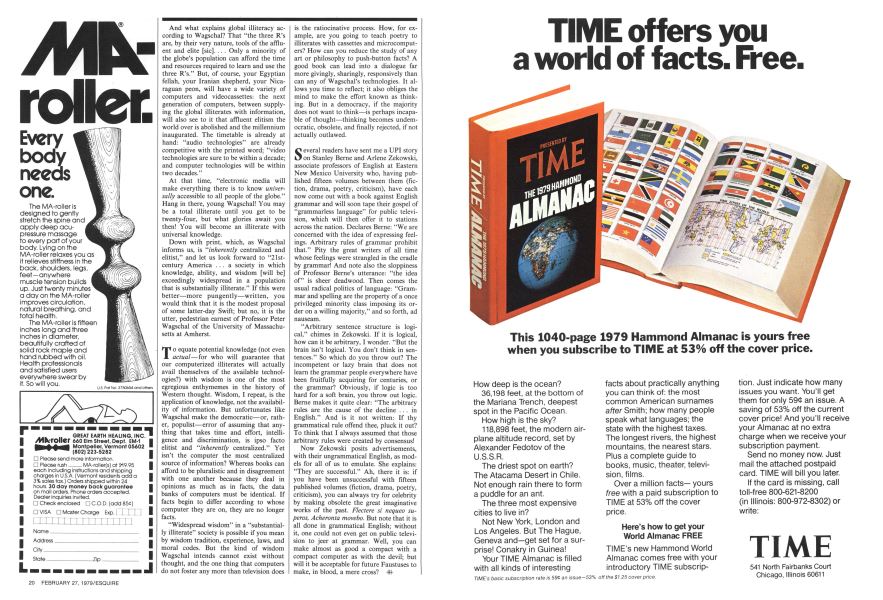 Great Earth Healing, Inc.: Ma-roller | Esquire | February 27, 1979