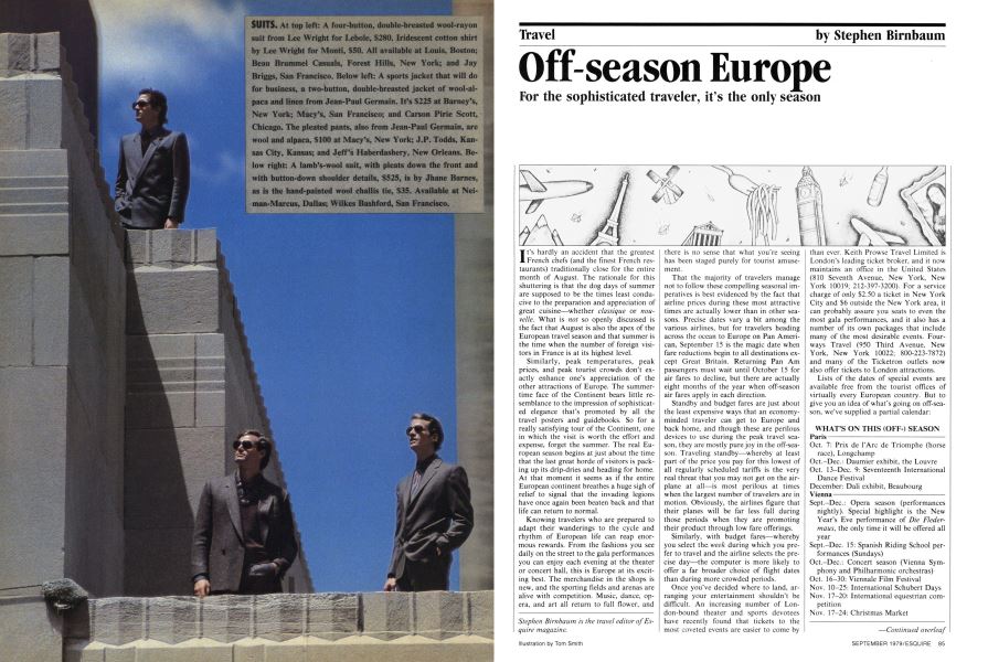 Off-season Europe | Esquire | SEPTEMBER 1979