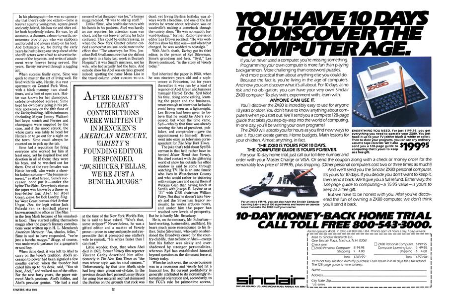 Sinclair Research Ltd. | Esquire | MAY 1981