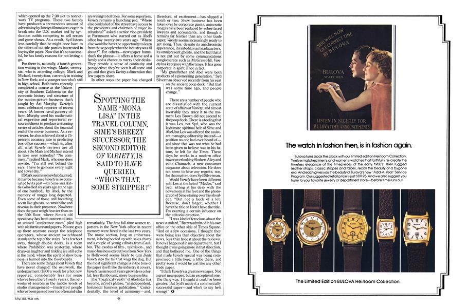 Advertisement: Bulova | Esquire | MAY 1981