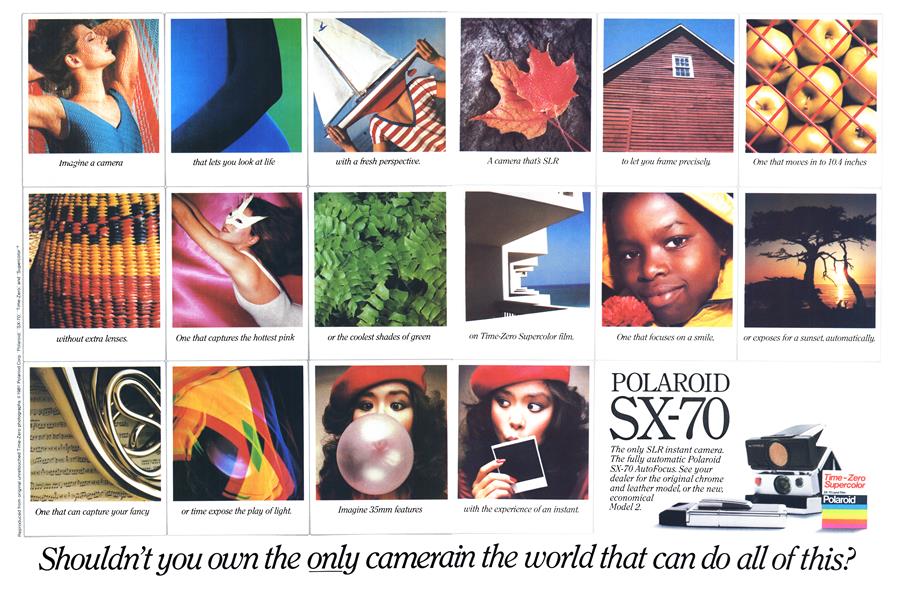 Advertisement: Polaroid Sx-70 | Esquire | NOVEMBER 1981