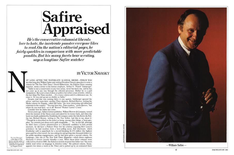 Safire Appraised | Esquire | JANUARY 1982