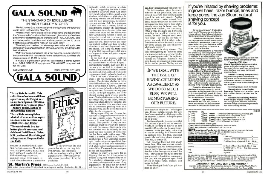 Jan Stuart Natural Skin Care for Men | Esquire | JUNE 1983
