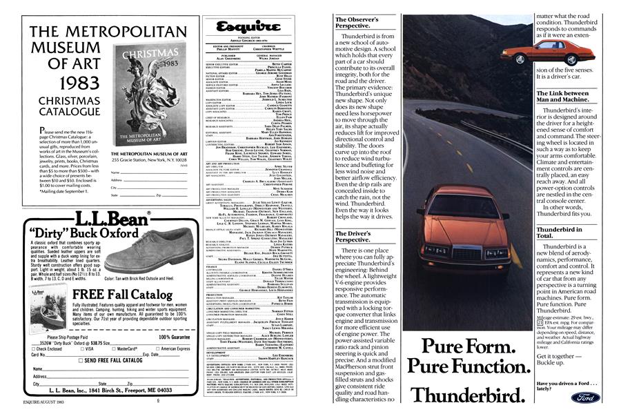 The Metropolitan Museum of Art | Esquire | AUGUST 1983